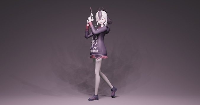 Anime Character - BA Kayoko 3D model | CGTrader