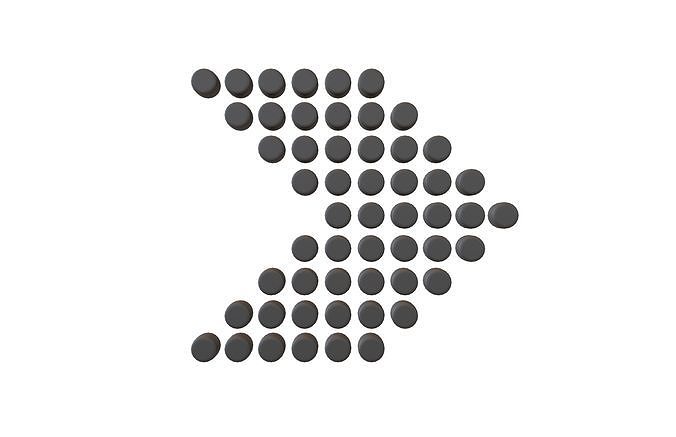 3D model Arrow Dotted Style Symbol V4 001 VR / AR / low-poly | CGTrader