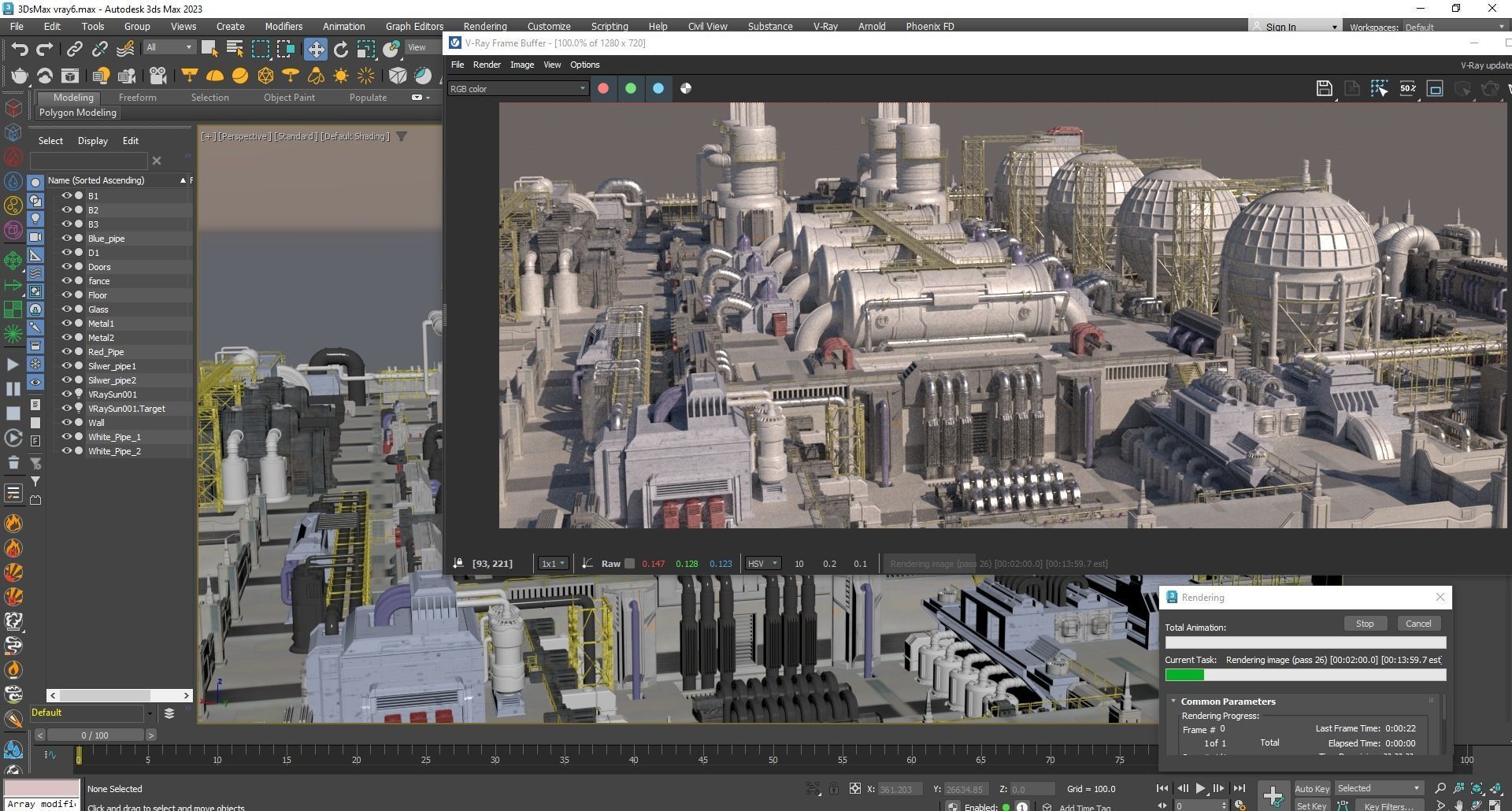Sci-Fi factory 3D model | CGTrader
