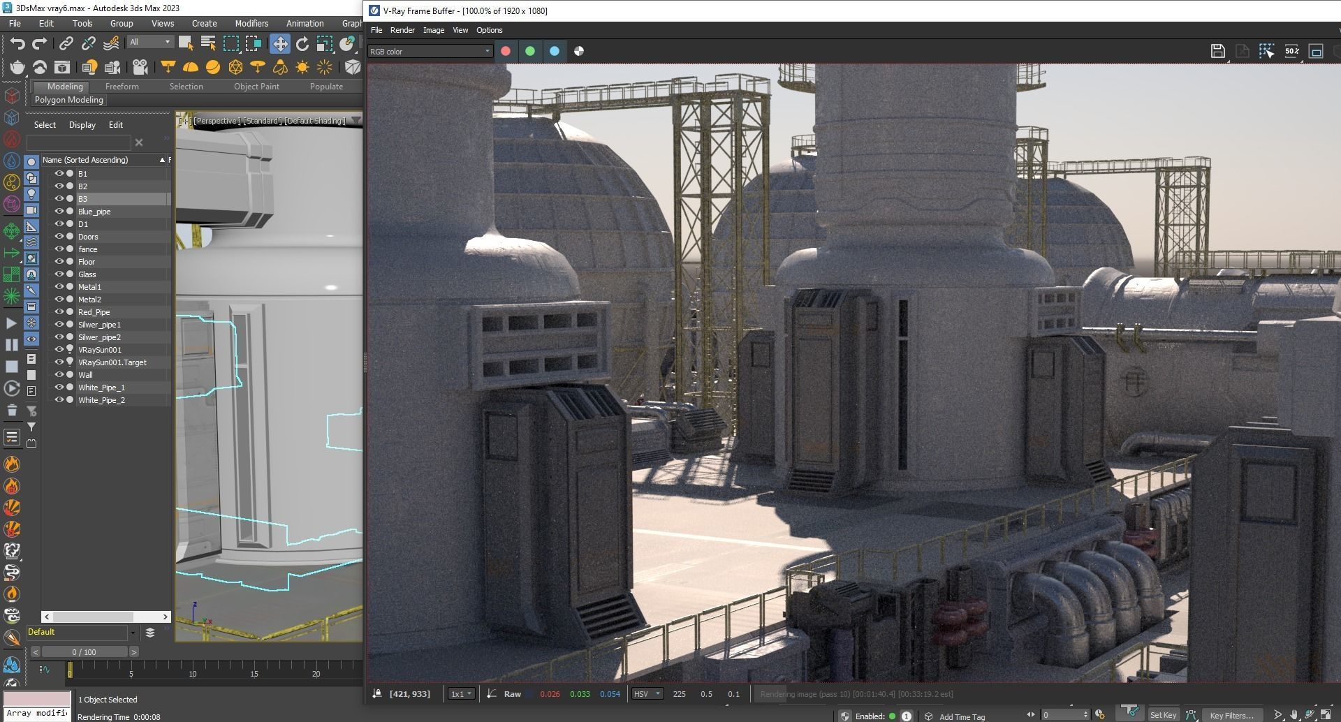 Sci-Fi factory 3D model | CGTrader