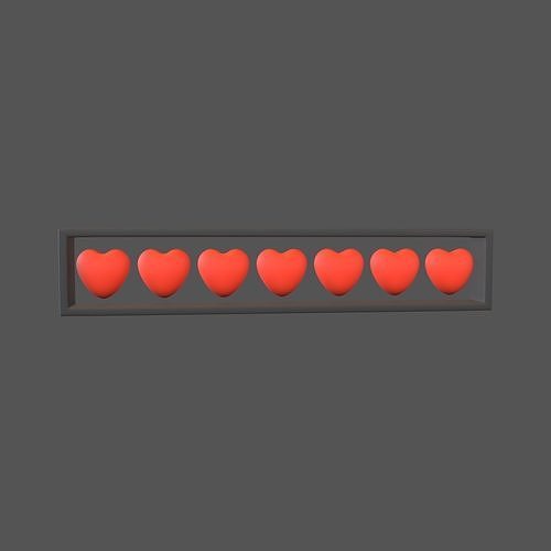 3D model Heart Status Bar V1 007 VR / AR / low-poly | CGTrader