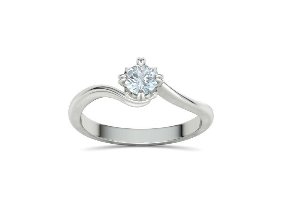 Bypass Solitaire Promise ring 30 pointer Engagement Ring 3Dmodel 3D ...