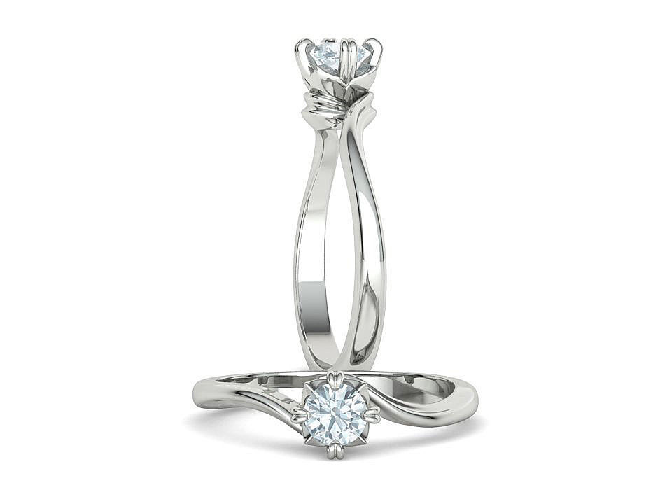 Bypass Solitaire Promise ring 30 pointer Engagement Ring 3Dmodel 3D ...