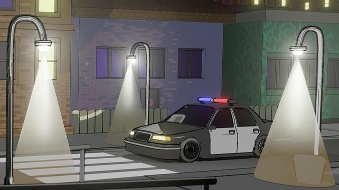 Scene style cartoon 3D model | CGTrader