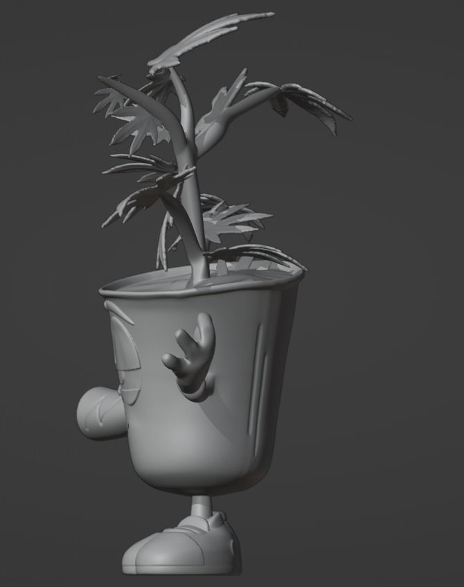 Marijuana plant smoking 3D print model 3D model 3D printable | CGTrader