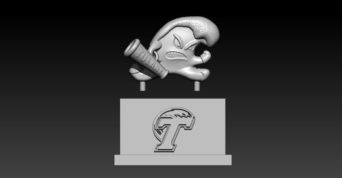 NCAA - TULANE GREEN WAVE FOOTBALL MASCOT STATUE - 3D PRINT 3D model 3D ...
