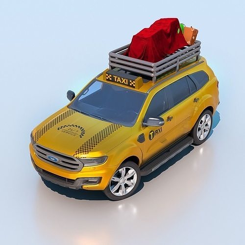 High-Poly 3D Taxi Model - Detailed for Professionals 3D model animated ...