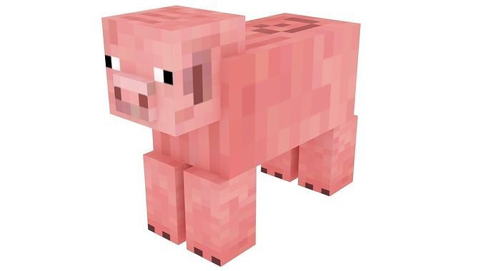 3D model Walking Minecraft Pig VR / AR / low-poly | CGTrader