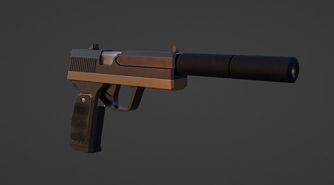 Animated pistol free 3D model animated | CGTrader
