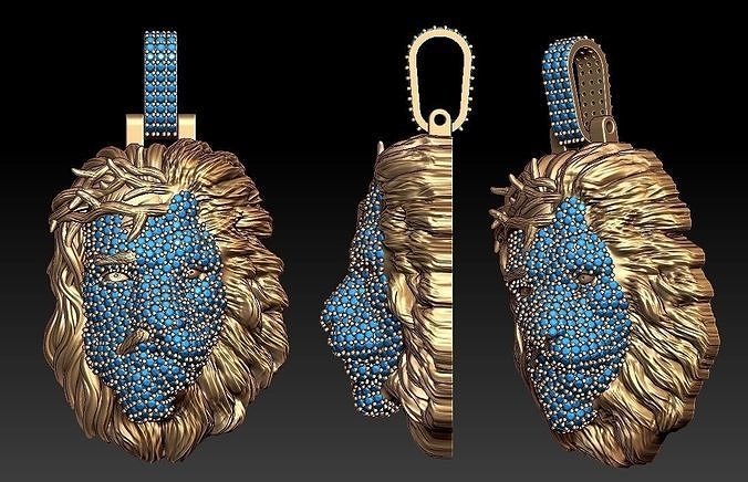 Lion Head model 3D model 3D printable | CGTrader