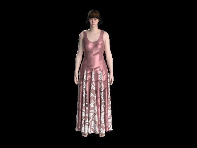 28 godet dress pattern 3D model 3D printable | CGTrader