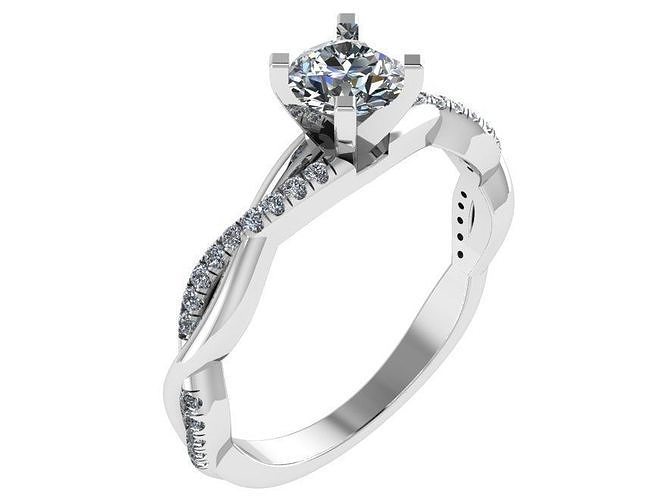 Peg Setting Twisted Ring 1221 3D model 3D printable | CGTrader