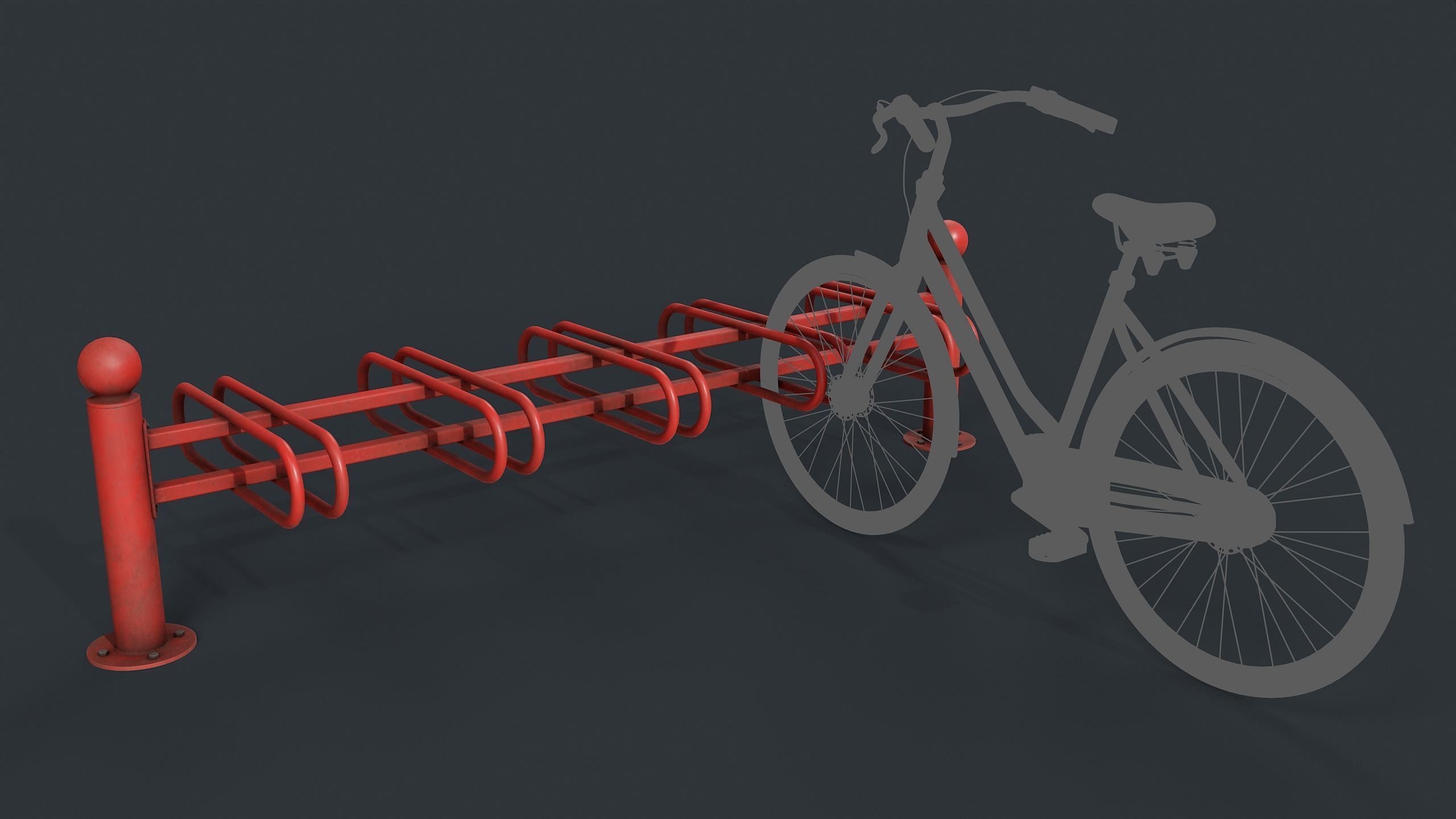 3D model Bike Rack 10 PBR Game Ready VR / AR / low-poly | CGTrader