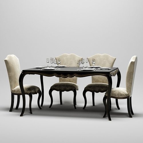 Dining Tables Set 02 3D model | CGTrader