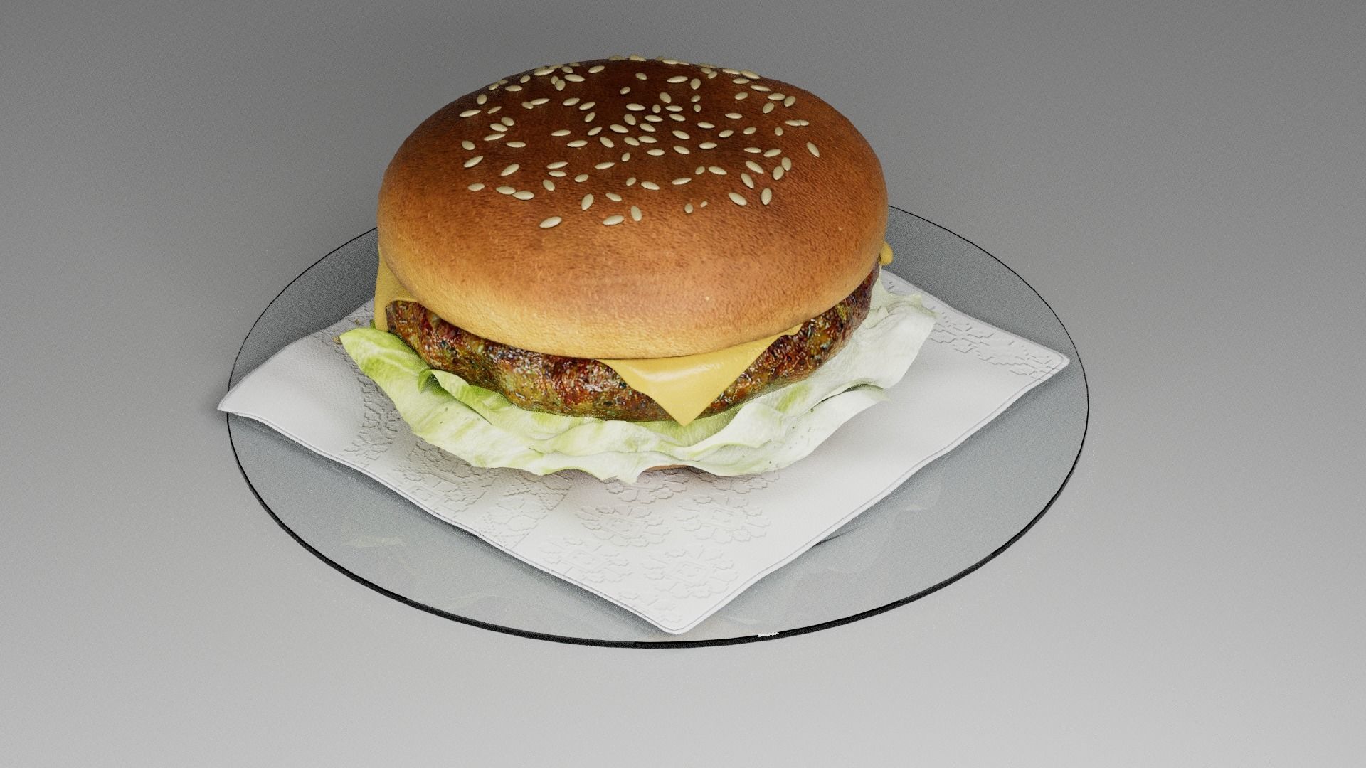 Cheeseburger light 3D model | CGTrader
