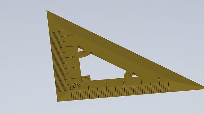 Triangle 90x45x45 degree 3D Drawing 3D model 3D printable | CGTrader