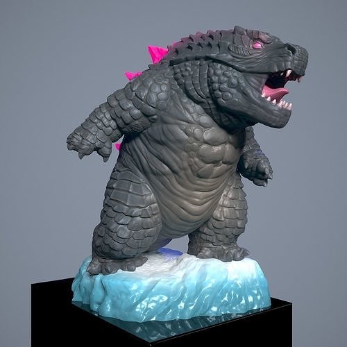 Godzilla Mini 3D model 3D printable | CGTrader
