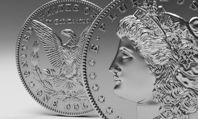 Morgan Silver Dollar 3D model | CGTrader