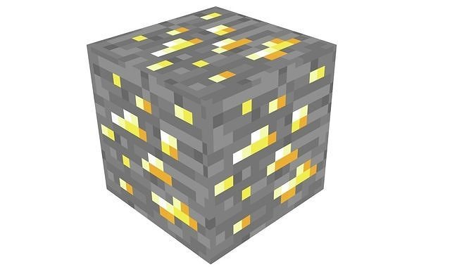 3D model Minecraft Gold VR / AR / low-poly | CGTrader