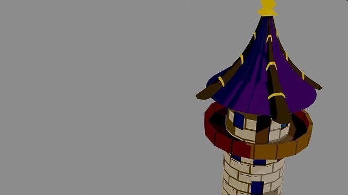 3D model Wizard Tower Stylized VR / AR / low-poly | CGTrader