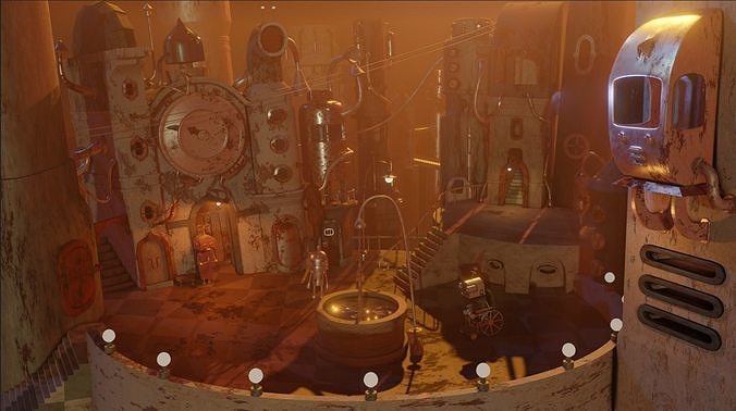 Machinarium - Clock Square Map 3D model | CGTrader