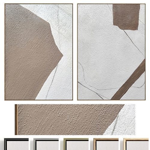 3D model Plaster Two Photo Frame 485 VR / AR / low-poly | CGTrader