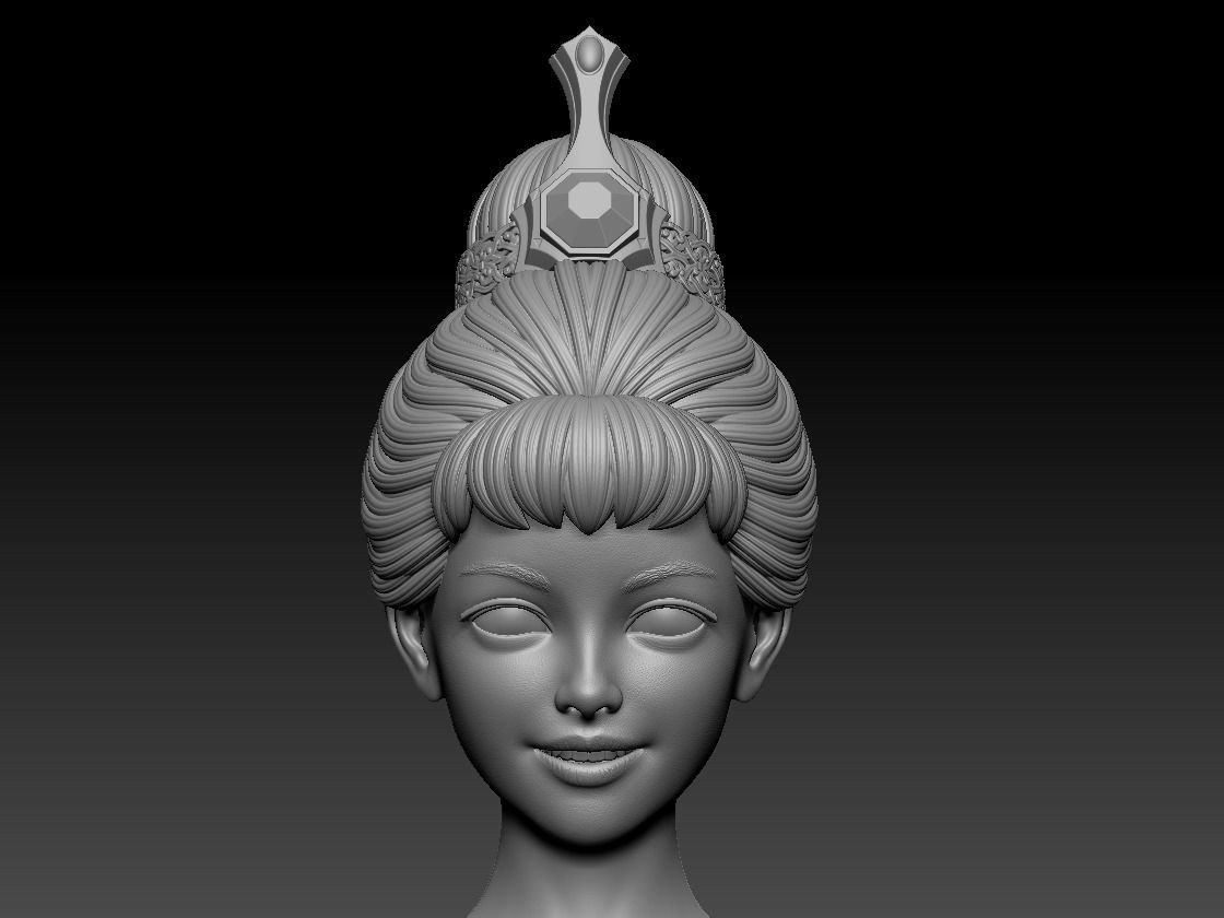 Princess 3D model 3D printable | CGTrader