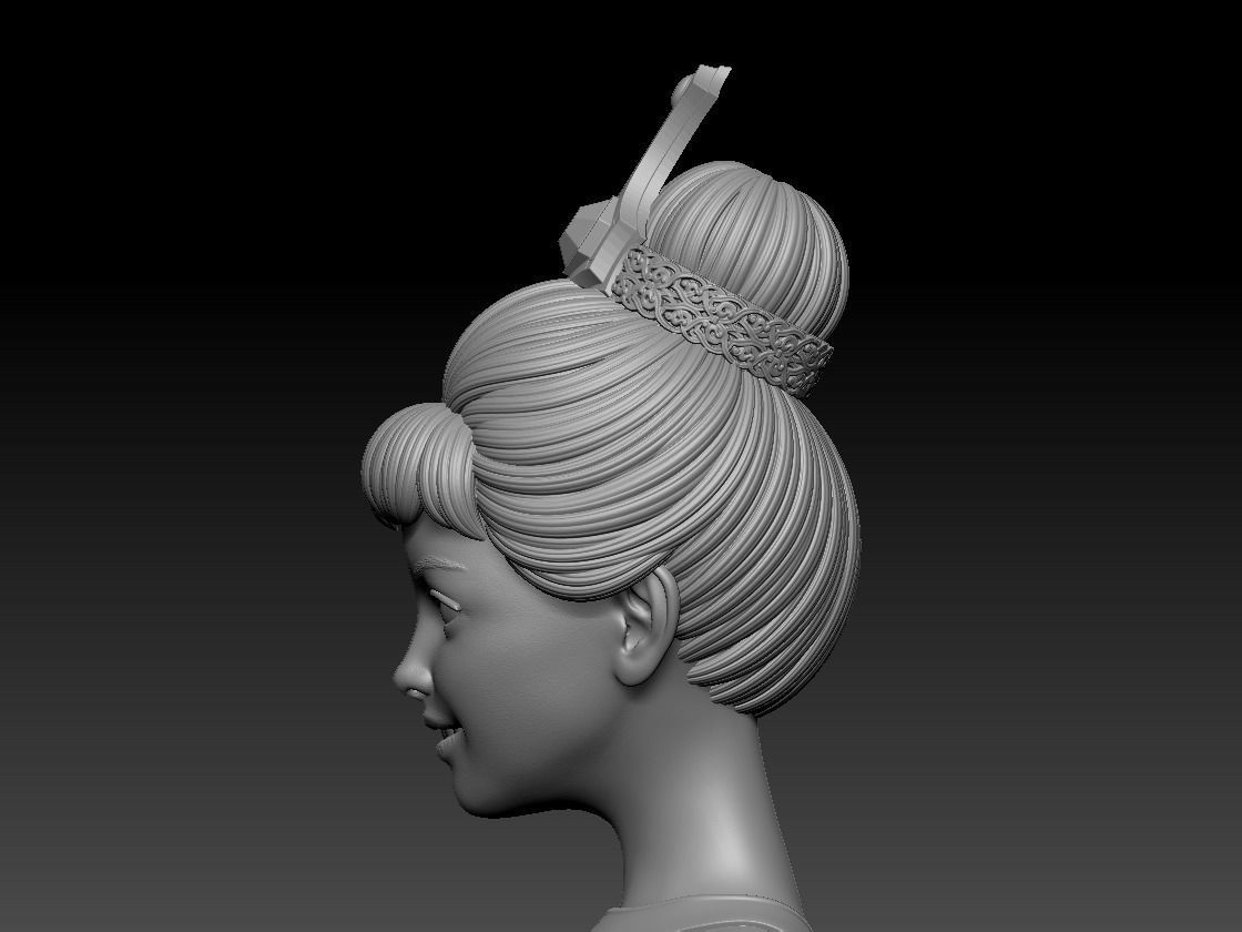 Princess 3D model 3D printable | CGTrader