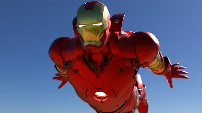 Ironman flying with high quality 3D model | CGTrader