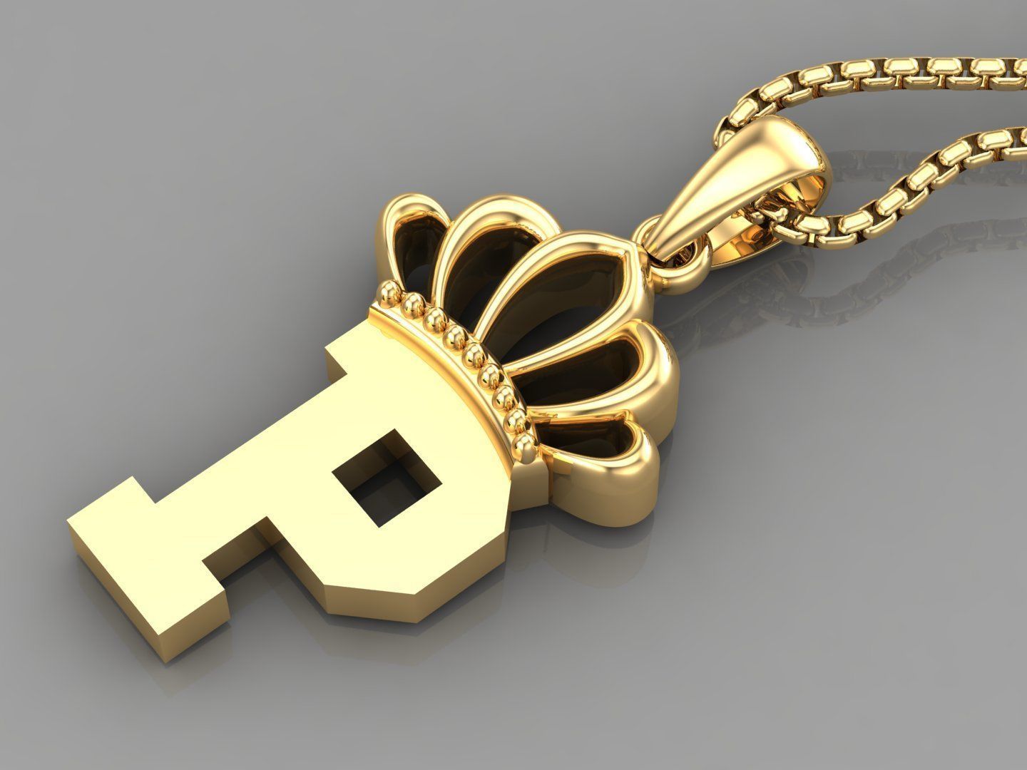 P Crown initail Letter 3D model 3D printable | CGTrader