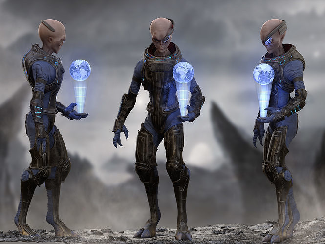 3D model Sci Fi Alien VR / AR / low-poly | CGTrader