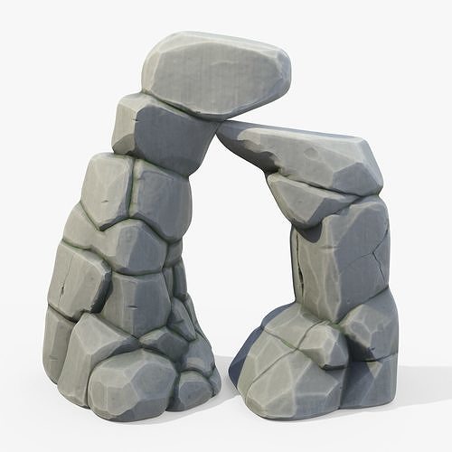 3D model Stylized Rock Cliff Stone Gate VR / AR / low-poly | CGTrader