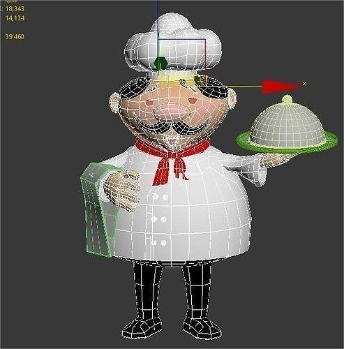3D model Chef Character VR / AR / low-poly | CGTrader
