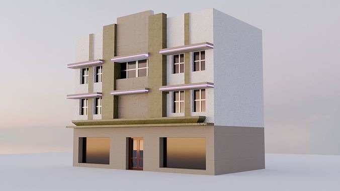 3D model Miami Building 3D Model VR / AR / low-poly | CGTrader