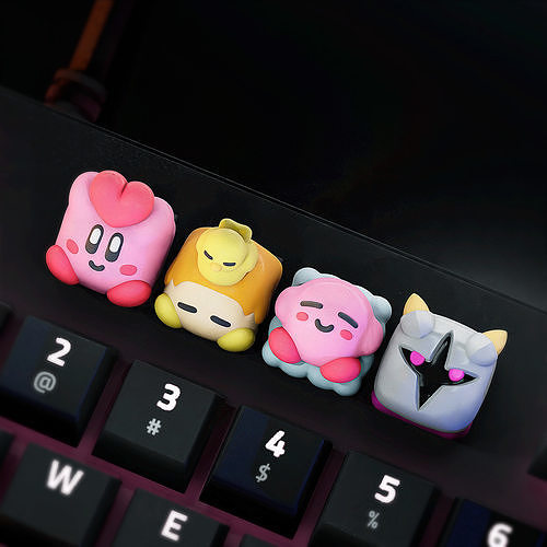 Kirby keycaps - Mechanical Keyboard 3D model 3D printable | CGTrader