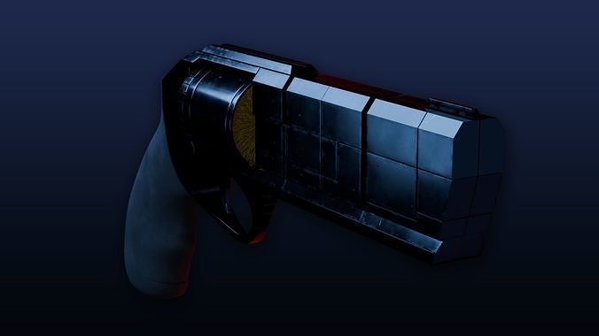 Service Weapon Control Grip Animated High Poly Revolver 3D model ...