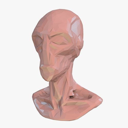 3D model Alien Head Low Poly VR / AR / low-poly | CGTrader