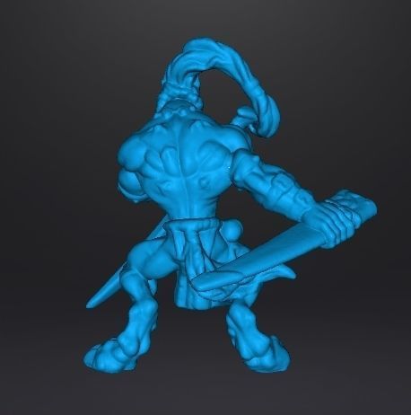WOLF WARRIOR SAMURAI MINIATURE MODEL FANTASY GAMES DND RPG 3D model 3D printable | CGTrader