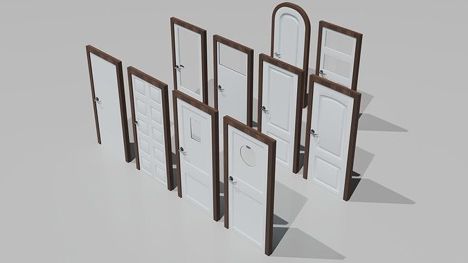 3D model Doors Collection - 10 Doors VR / AR / low-poly | CGTrader