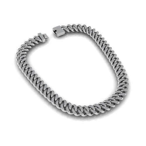 CUBAN NECKLACE WITH DIAMOND 3D model 3D printable | CGTrader