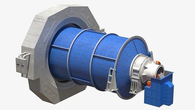 Ball Mill 3D model animated | CGTrader