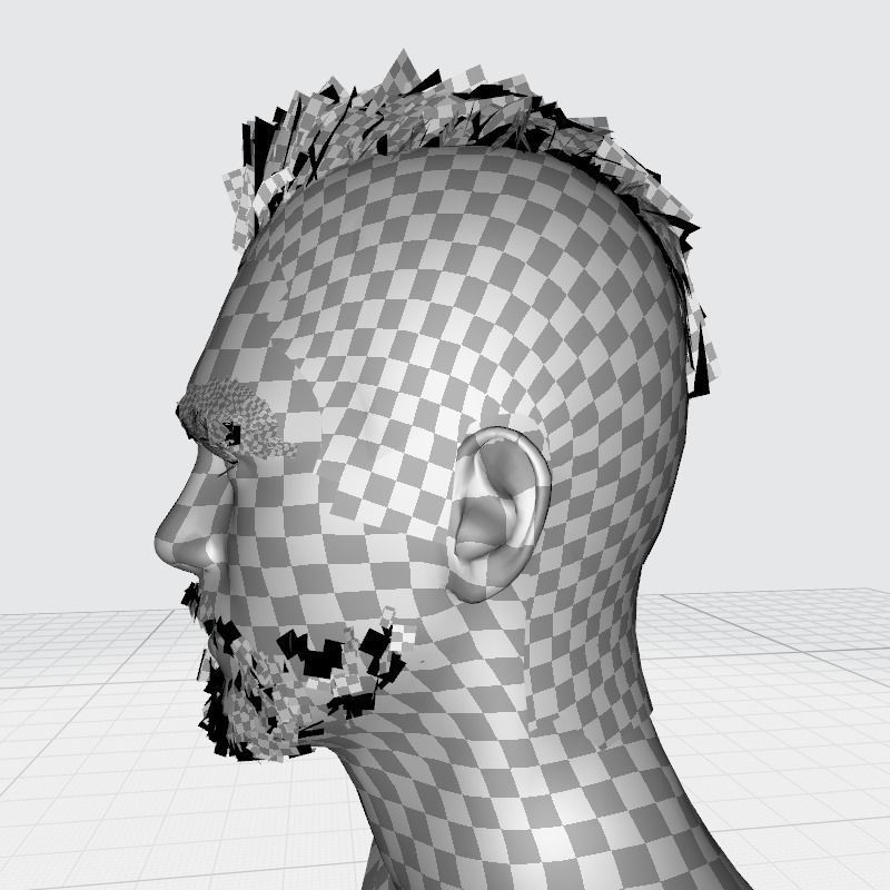 3D model Realistic Fade Hair For Solder VR / AR / low-poly | CGTrader