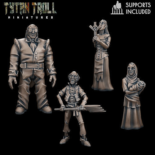 Creepy Villager Pack Pre-Supported 3D model 3D printable | CGTrader