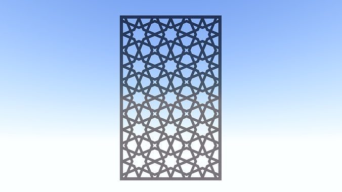 Islamic pattern partition 3D model | CGTrader