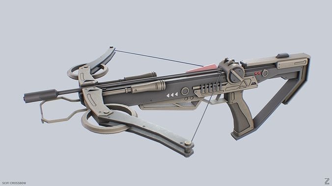 3D model Scifi crossbow VR / AR / low-poly | CGTrader