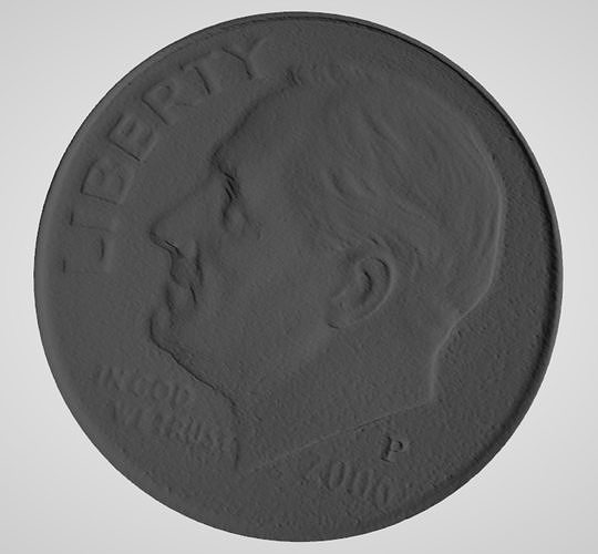 US Dime Face Surface 3D model 3D model | CGTrader