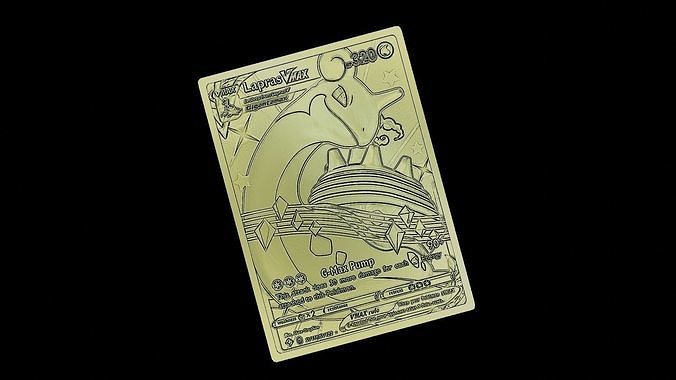 LAPRAS VMAX POKEMON CARD 3D model 3D printable | CGTrader