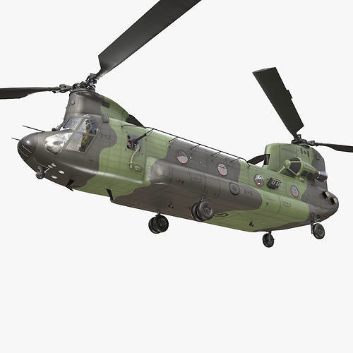 3D model CH-47 Chinook RCAF Basic Animation VR / AR / low-poly | CGTrader