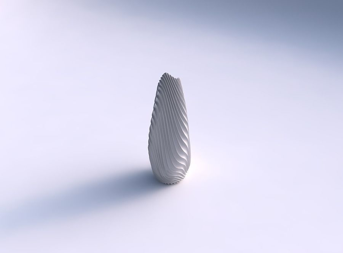 Top squeezed helix with wavy extruded lines 2 3D model 3D printable ...