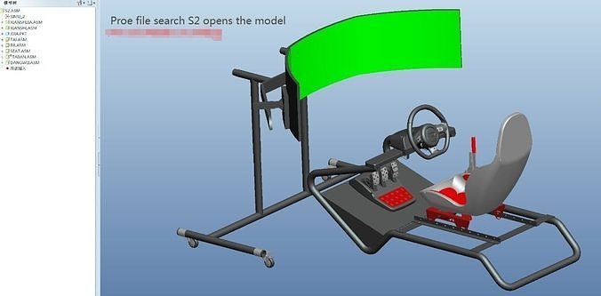 Racing simulator 3D model | CGTrader